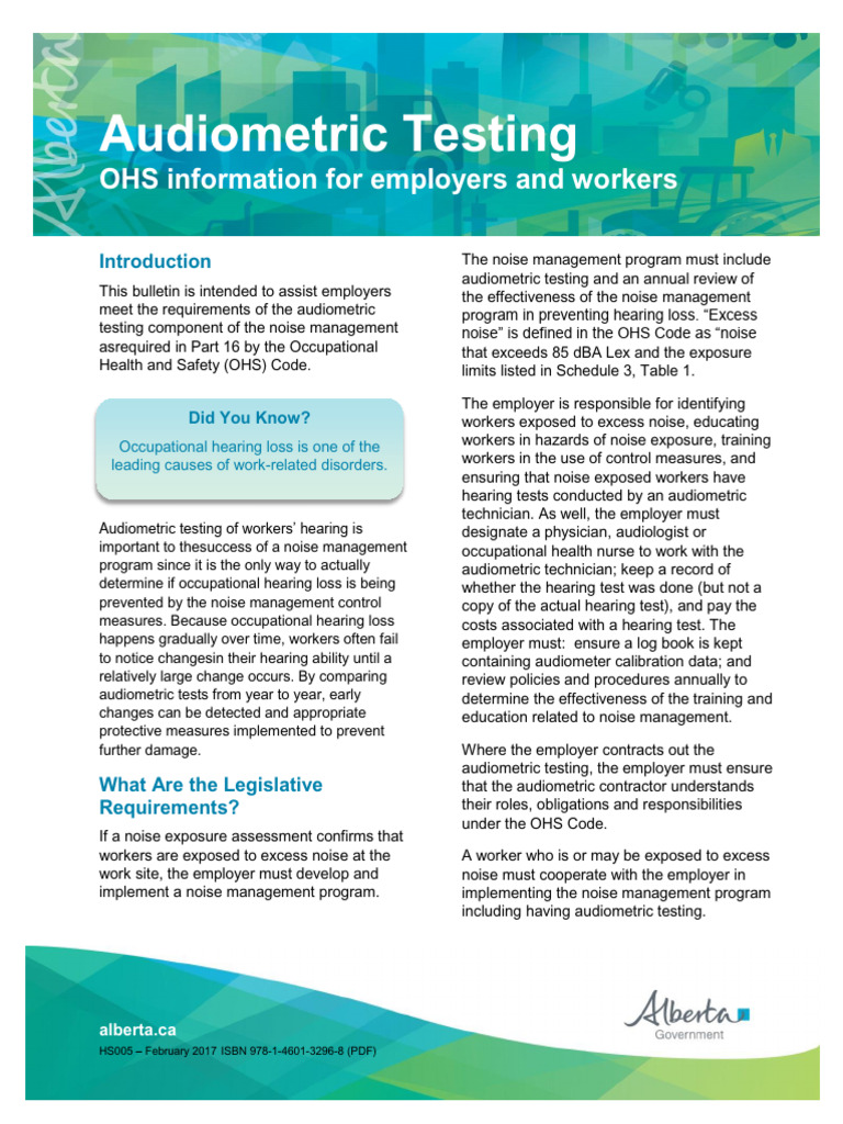 Audiometric Testing | PDF | Noise | Hearing Loss
