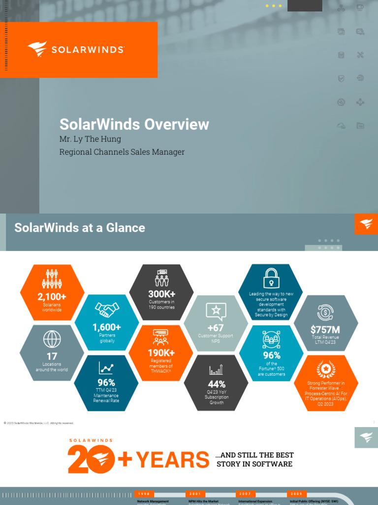 SolarWinds Overview 2024 Partner | PDF | Cloud Computing | Computer Security