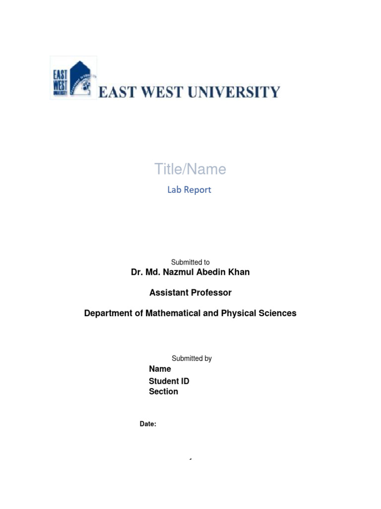 Sample Lab Report | PDF