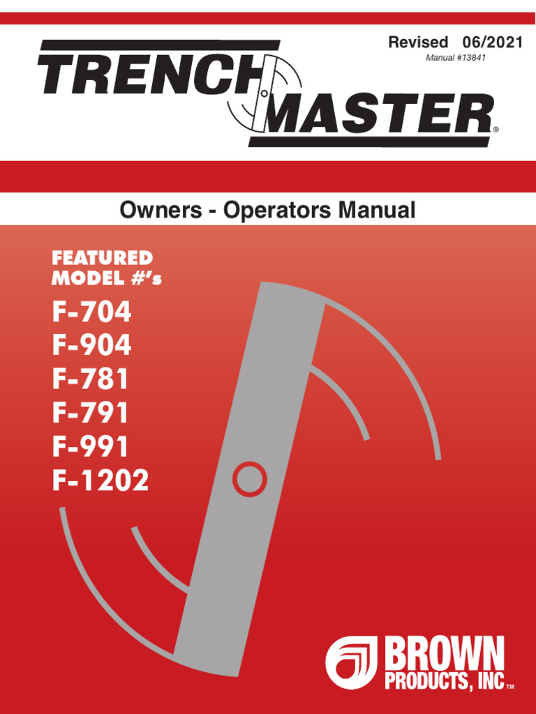 Bededger TrenchMaster Manual | PDF | Axle | Belt (Mechanical)