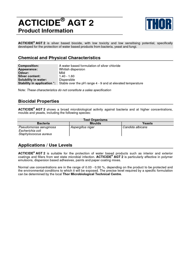 PDS Acticide Agt 2 A 3082 GB | PDF | Pharmaceutical Formulation ...