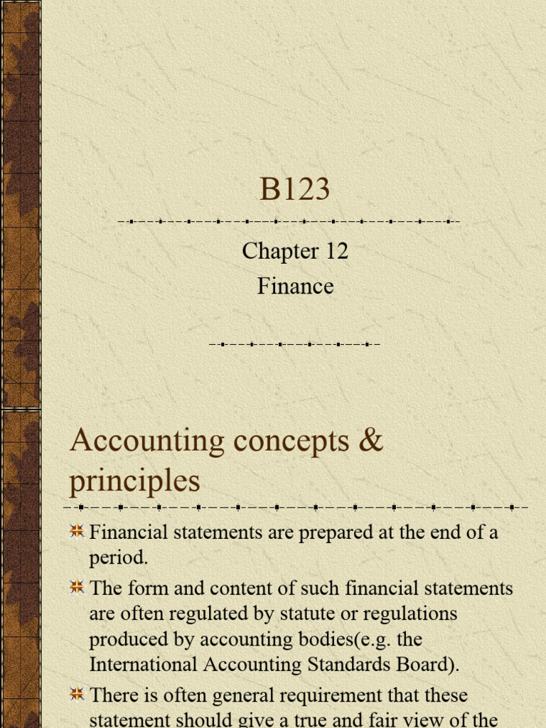 B123-Chapter 12-Spring18 | PDF | Business | Accounting