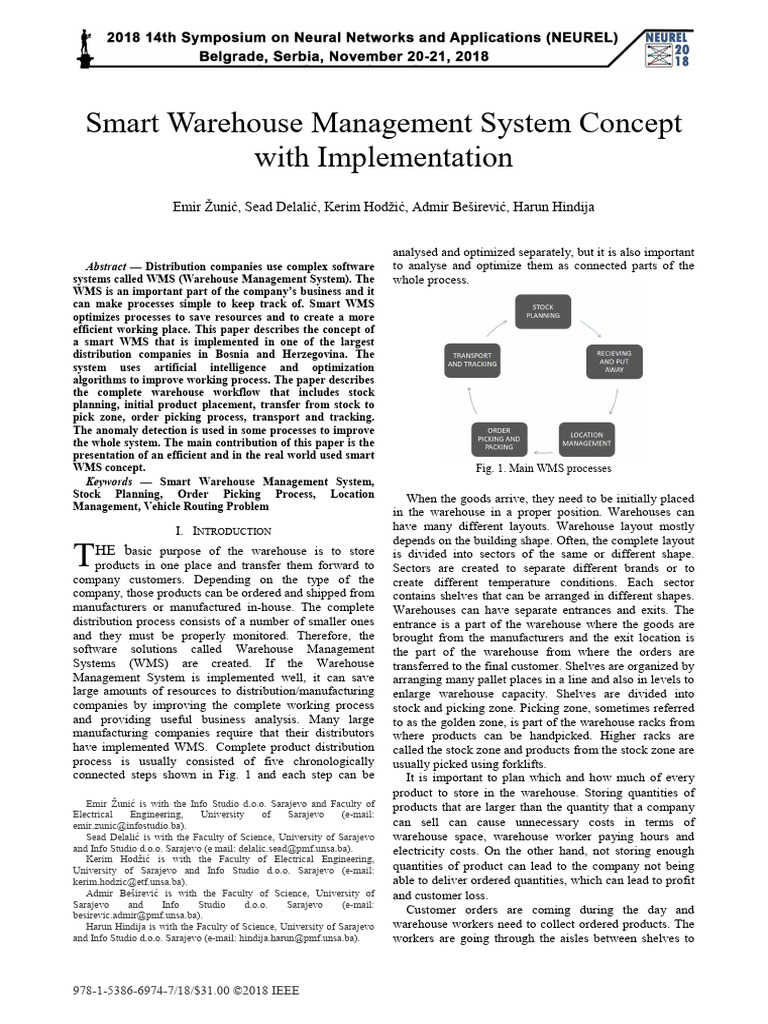 Smart Warehouse Management System Concept With Implementation | PDF | Warehouse | Algorithms