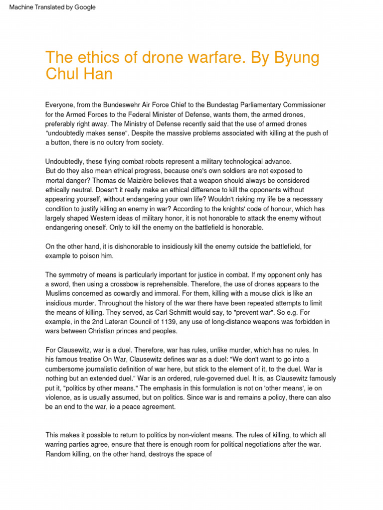 The Ethics of Drone Warfare - Han | PDF | Unmanned Combat Aerial ...