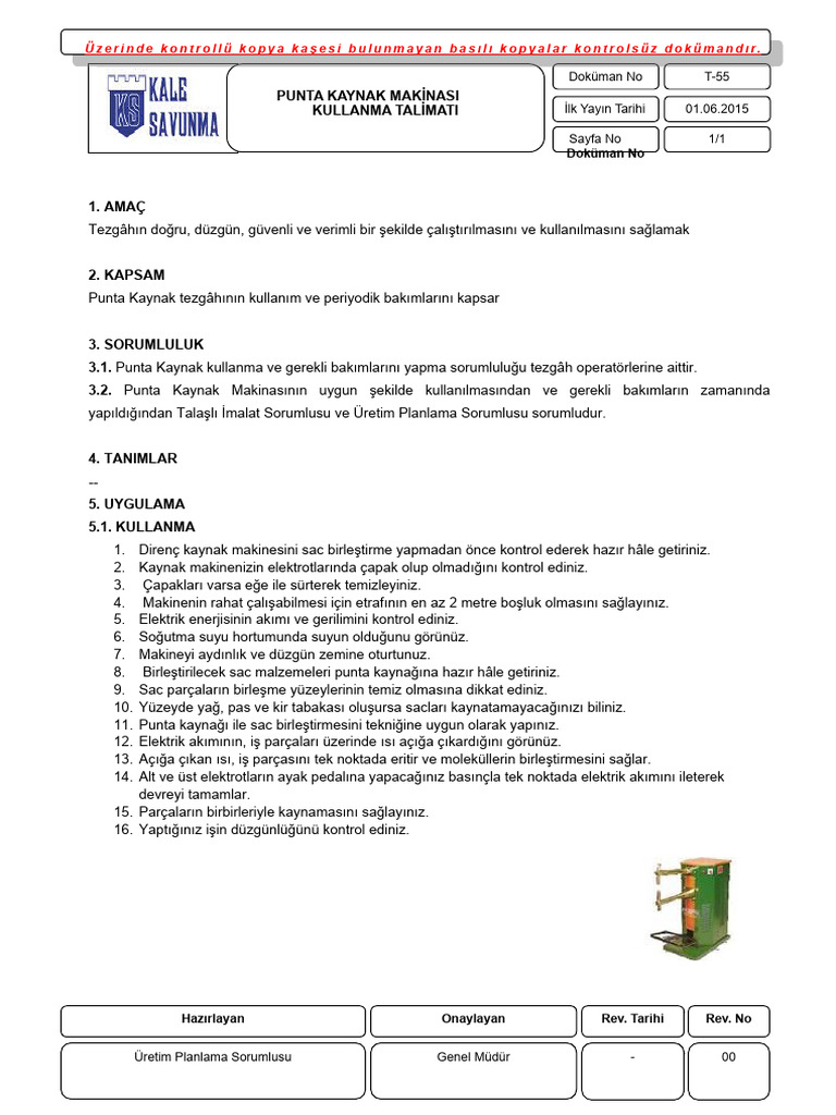 T-55 PUNTA KAYNAK Kullanım Talimatı 2 ADET | PDF