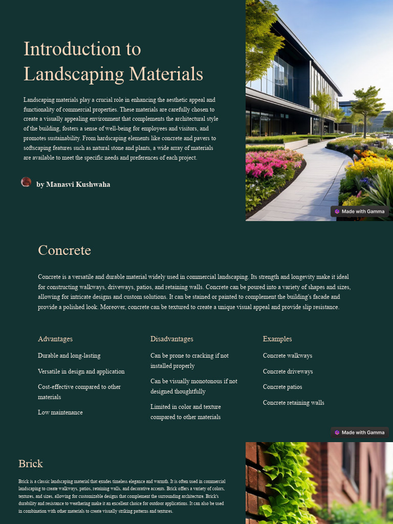 Introduction to Landscaping Materials | PDF | Mulch | Earth Sciences