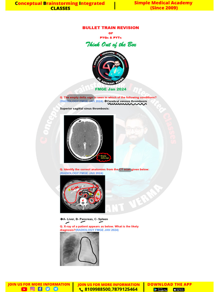 FMGE Radiology Questions & Answers 2024 | PDF | Radiology | Radiation ...