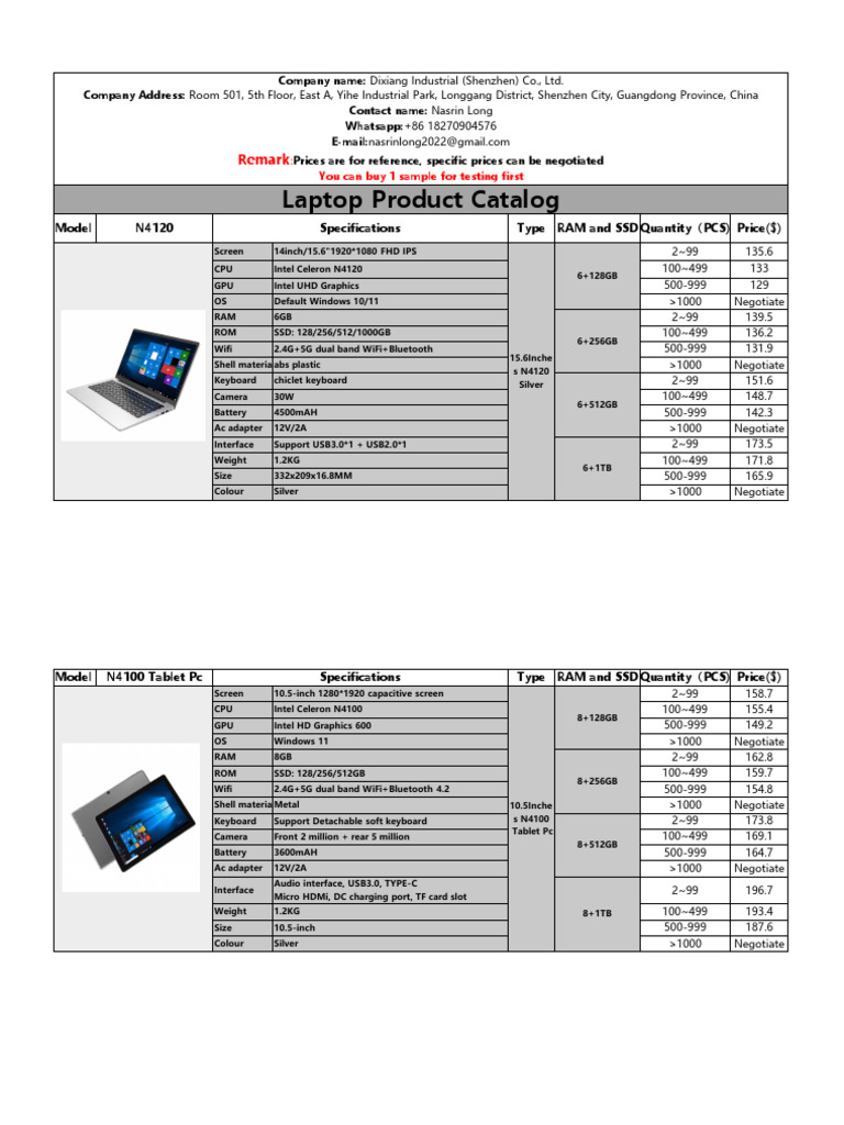 Laptop Catalog New | PDF | Personal Computers | Graphics Processing Unit