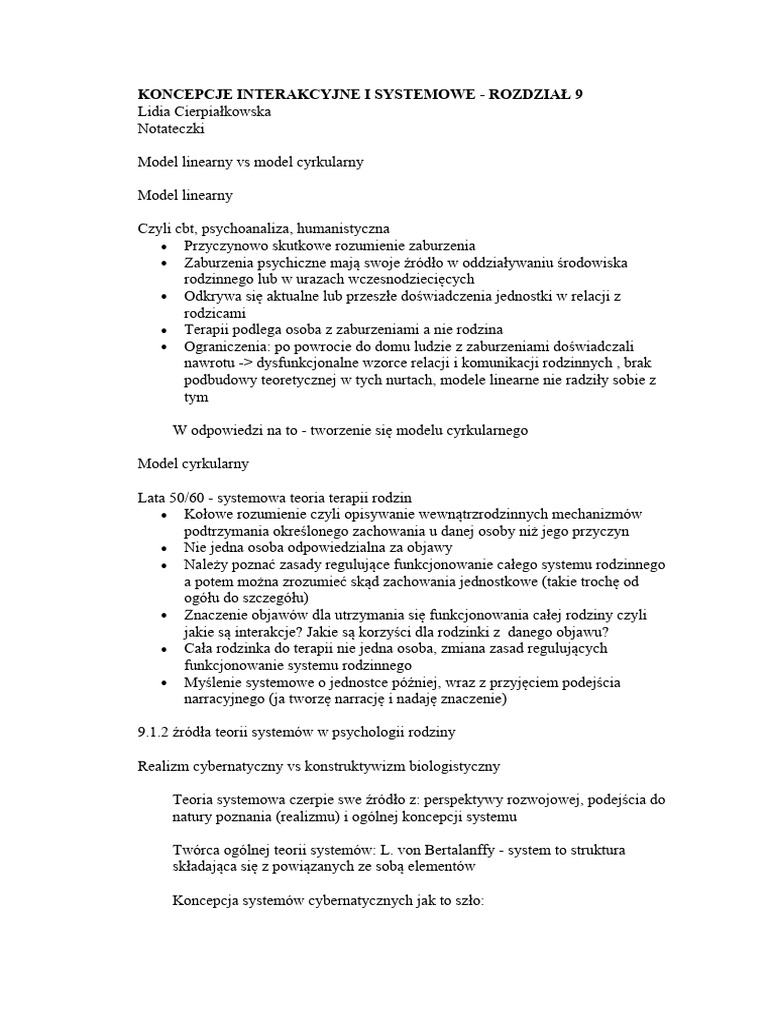 r9 Koncepcje Interakcyjne I Systemowe | PDF