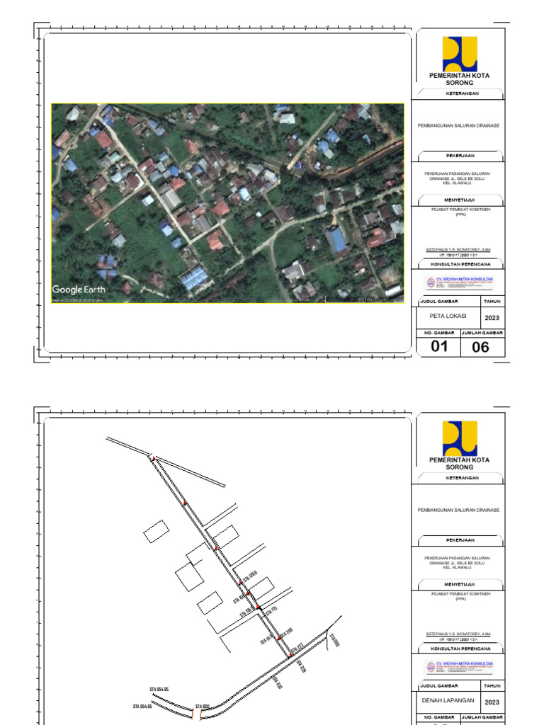 Gambar Rencana Jl. Sele Be Solu | PDF