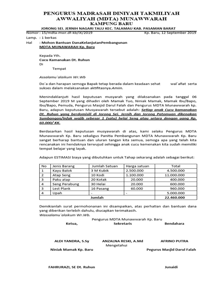 Proposal Mdta Munawwarah | PDF