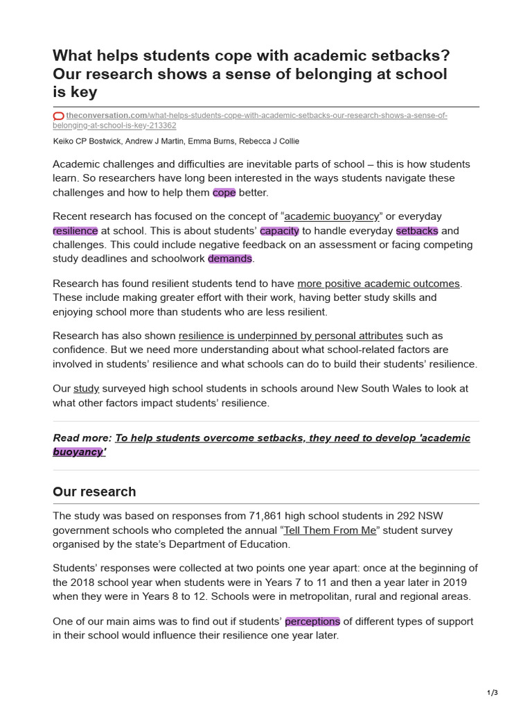 Theconversation Com What Helps Students Cope With Academic Setbacks ...