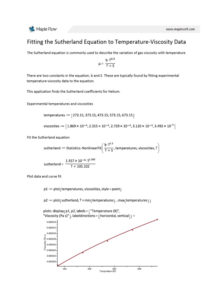Sutherlandequation Flow | PDF