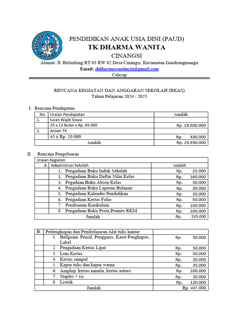 Rkas 2024 - 2025 | PDF