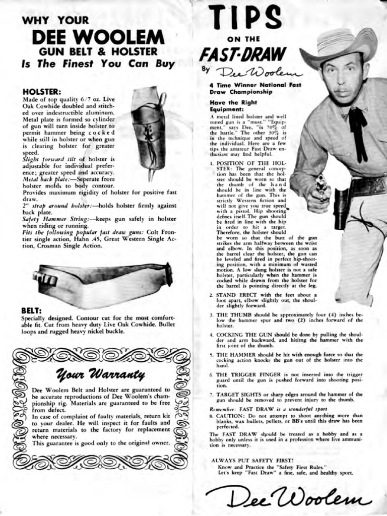 Fast Draw Holster Pattern | PDF