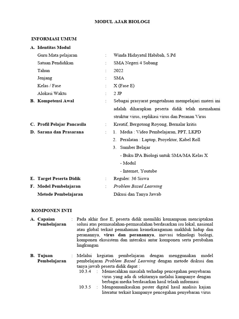 Modul Ajar | PDF