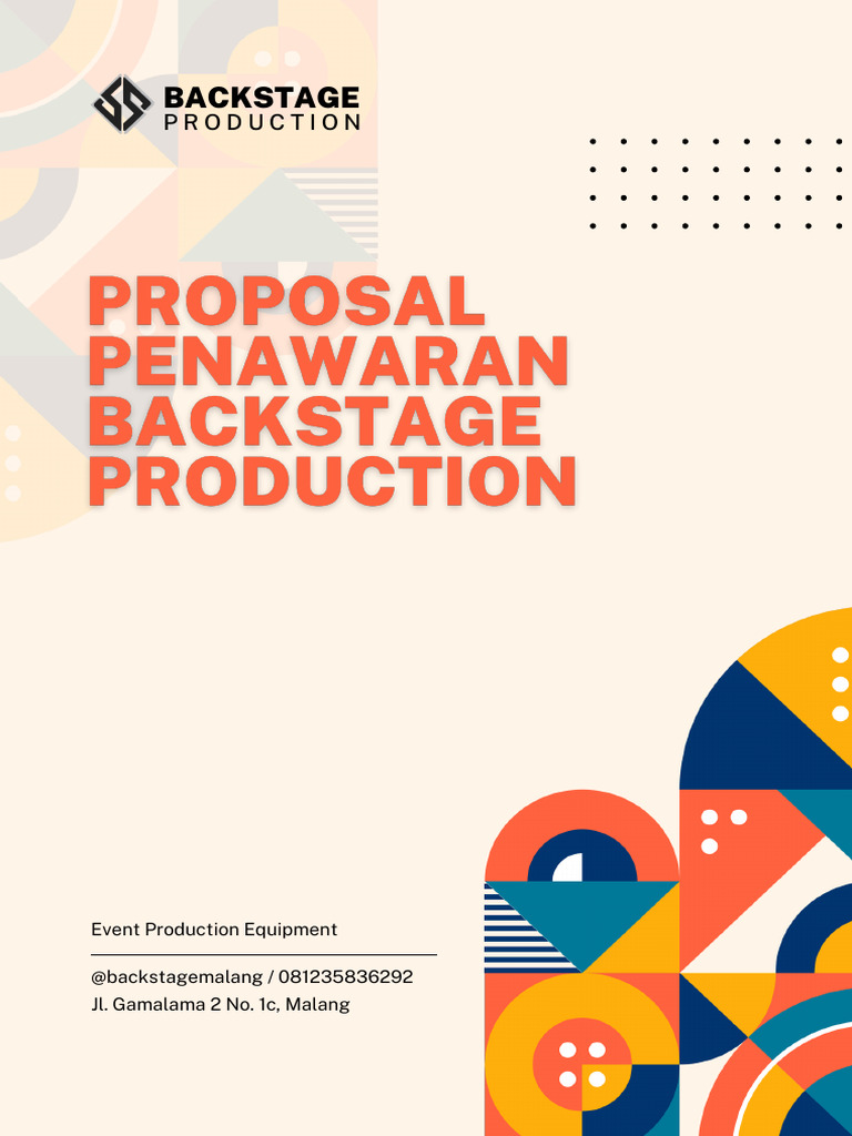Proposal Penawaran Backstage | PDF | Microphone | Acoustics