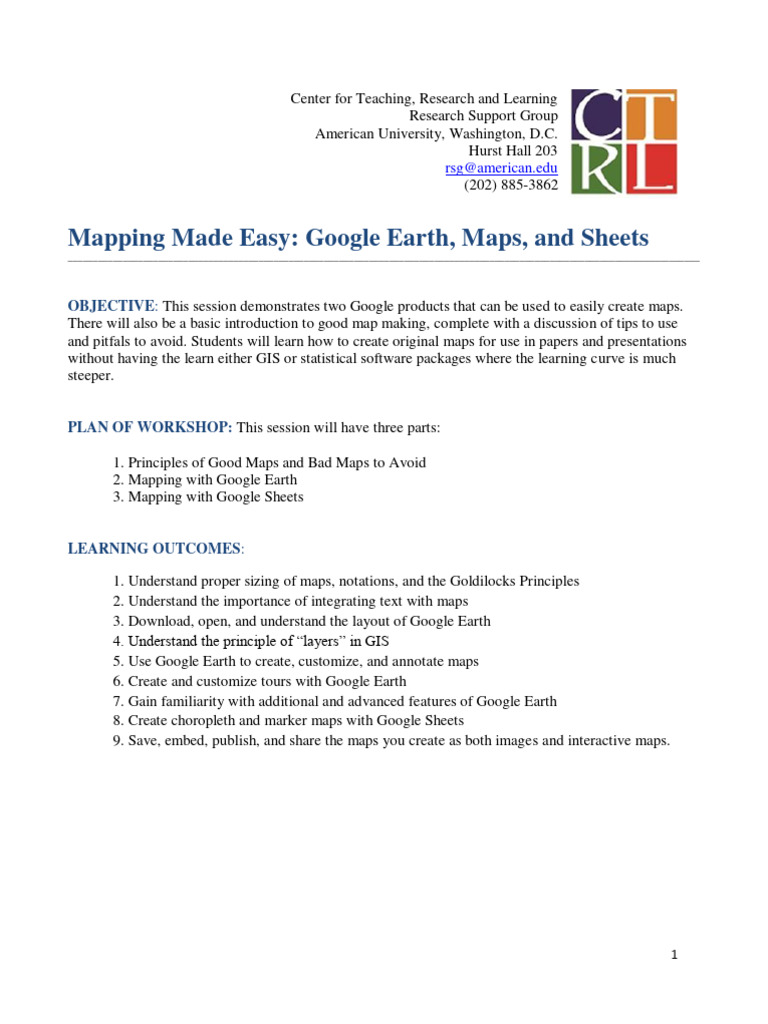 Easy Mapping with Google Earth & Sheets | PDF | Arc Gis | 3 D Computer ...