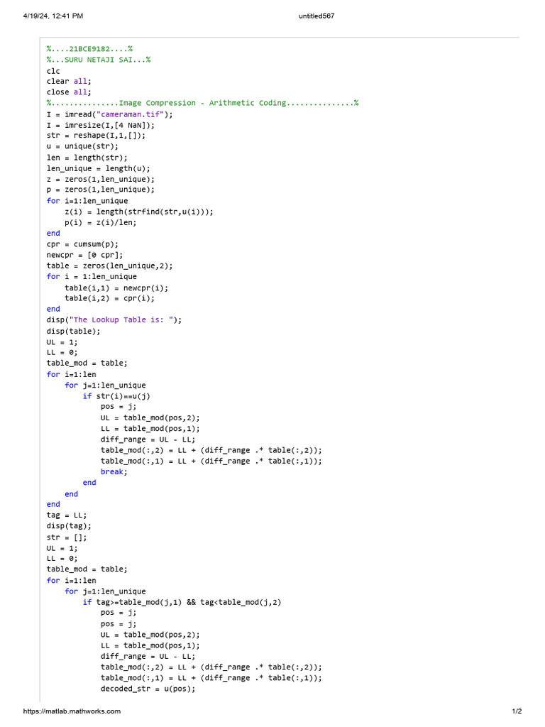 21BCE9182 - Lab 8 - 19 Apr 2024 | PDF | Computer Data | Data Compression