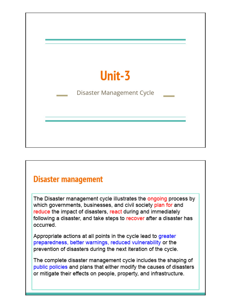 Overview of the Disaster Management Cycle | PDF | Emergency Management ...