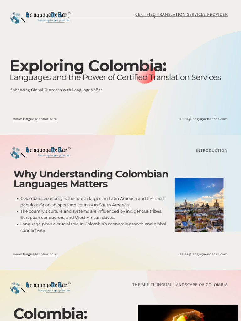 Exploring Colombia Languages and The Power of Certified Translation ...