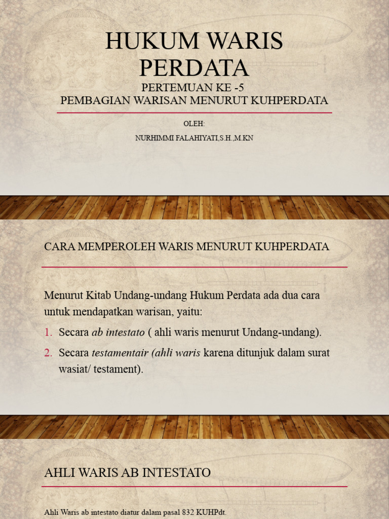Hukum Waris Perdata Pertemuan 5 | PDF | Hukum