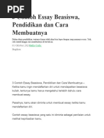Contoh Essay Juara 1 | PDF