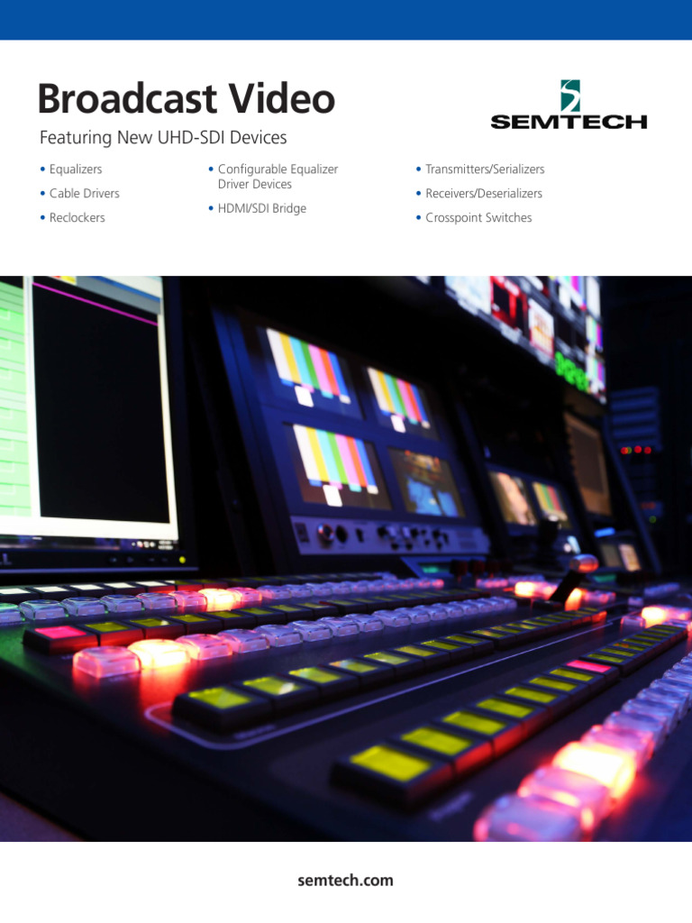 Semtech Broadcast SelectorGuide 2021 Web | PDF | Hdmi | Electronics