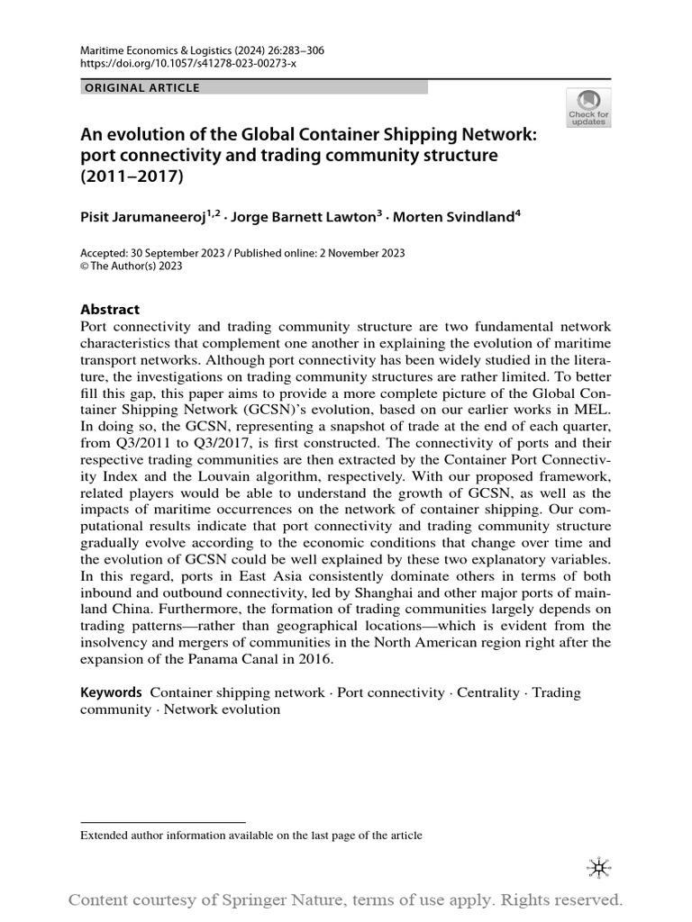 Global Container Shipping Network Evolution | PDF | Port | Panama Canal