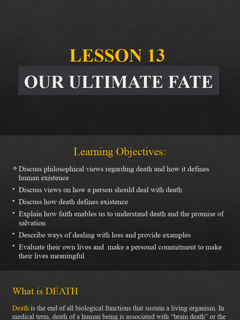 Death - Our Ultimate Fate | PDF | Grief | Afterlife