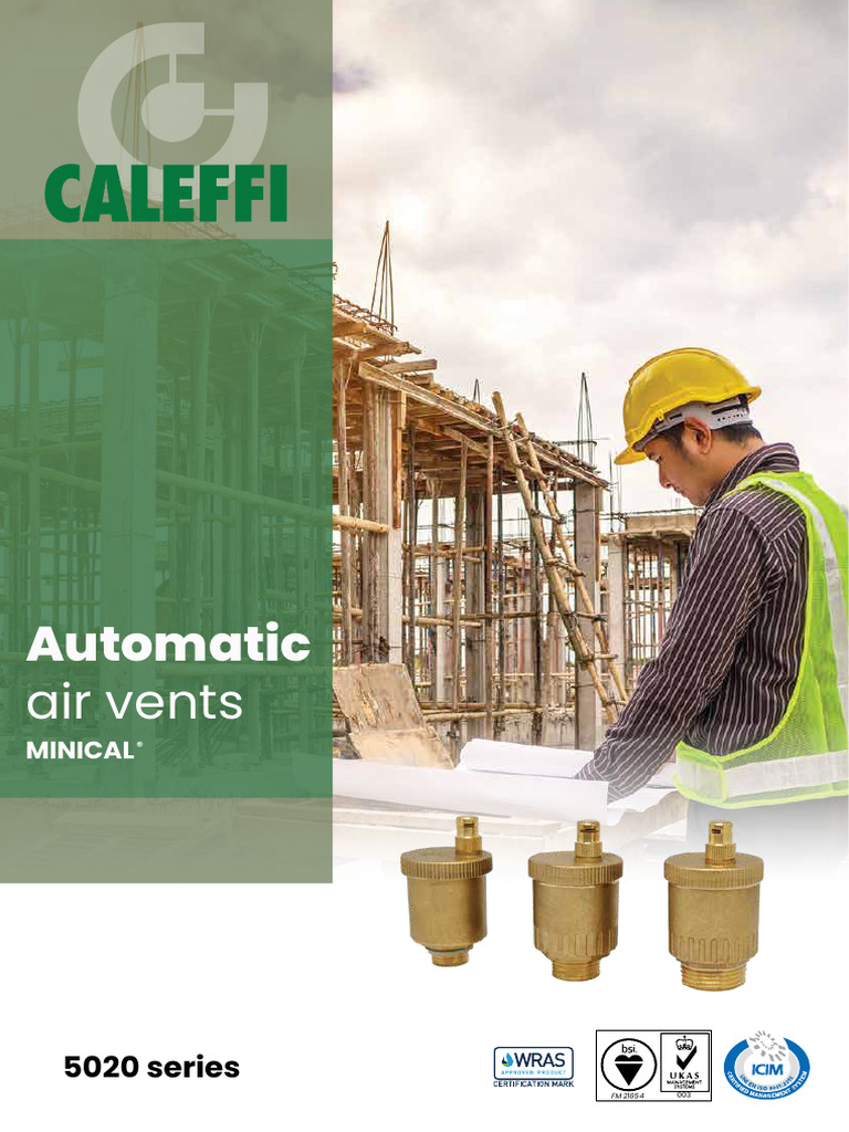 Automatic Air Vent Caleffi 2022 | PDF | Valve | Manufactured Goods