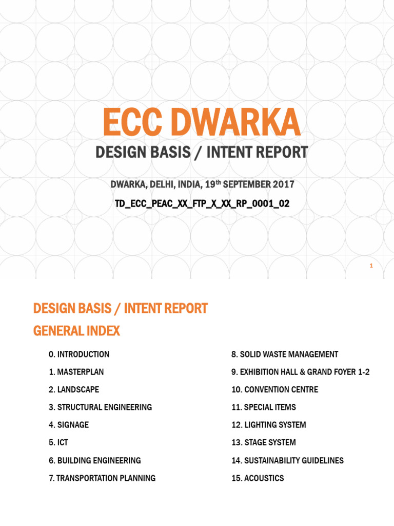 Ecc Dwarka: Design Basis / Intent Report | PDF | Infrastructure | Water