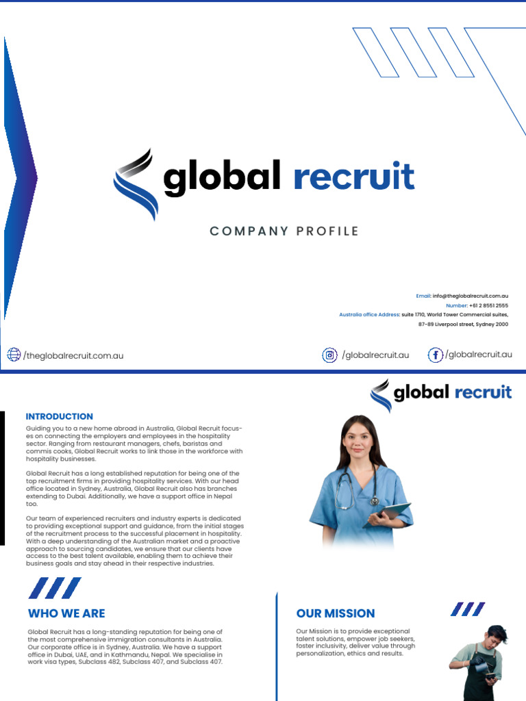 Company Profile (Global Recruit) | PDF | Cost Of Living | Recruitment