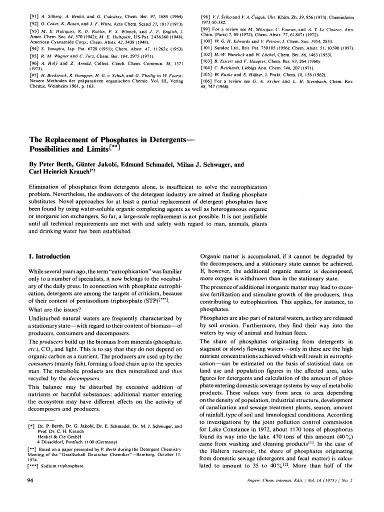 Phosphate Alternatives in Detergents | PDF | Surfactant | Soil