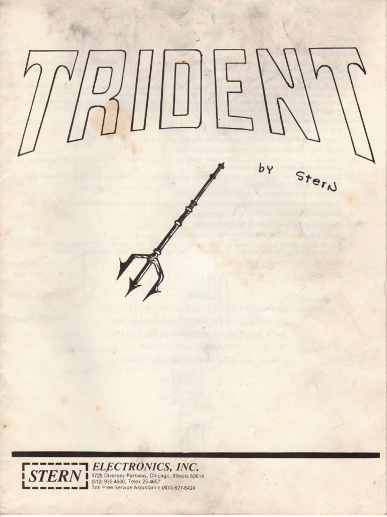 Stern 1979 Trident Manual 11 X 17 Format | PDF