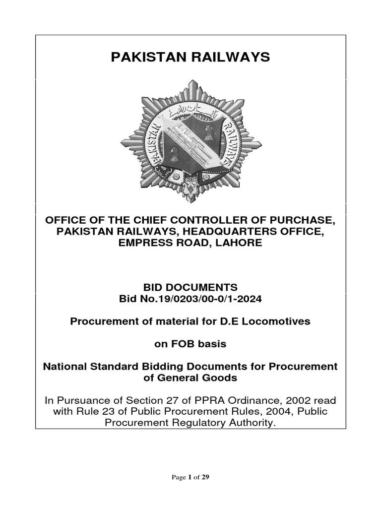 Tender Documents 19-0203 | PDF | Specification (Technical Standard)