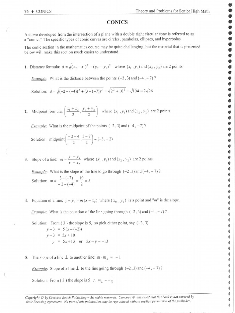 Conics | PDF