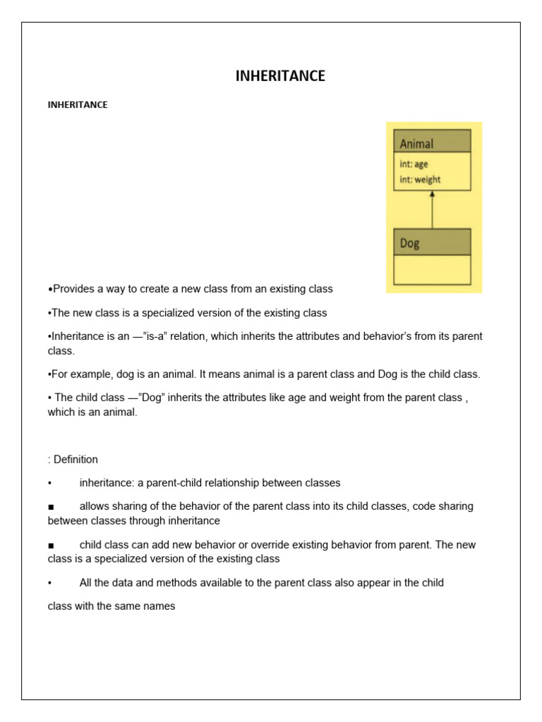 Inheritance Abstract | PDF | Inheritance (Object Oriented Programming) | Class (Computer ...