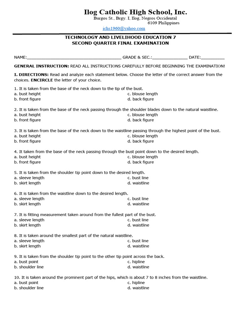 Tle Final 2nd Qtr. | PDF