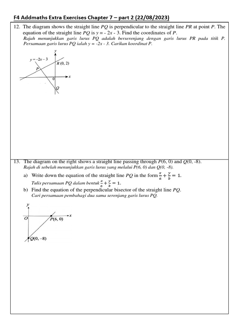 F4 AM HW Chap 7 part 2 extra exercises | PDF