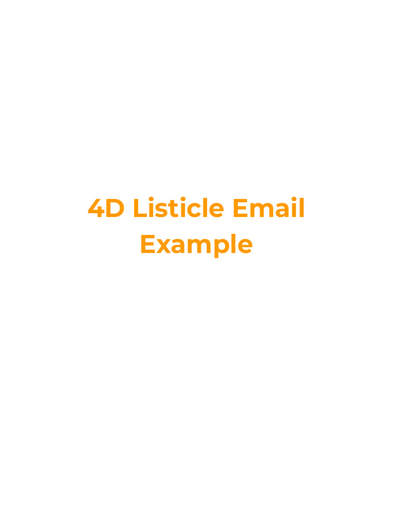 Listicle Email Example | PDF