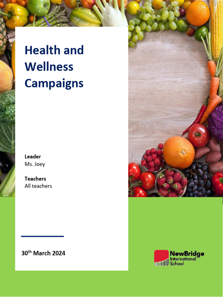 Health and Wellness Campaign Proposal | PDF | Teachers | Medical ...