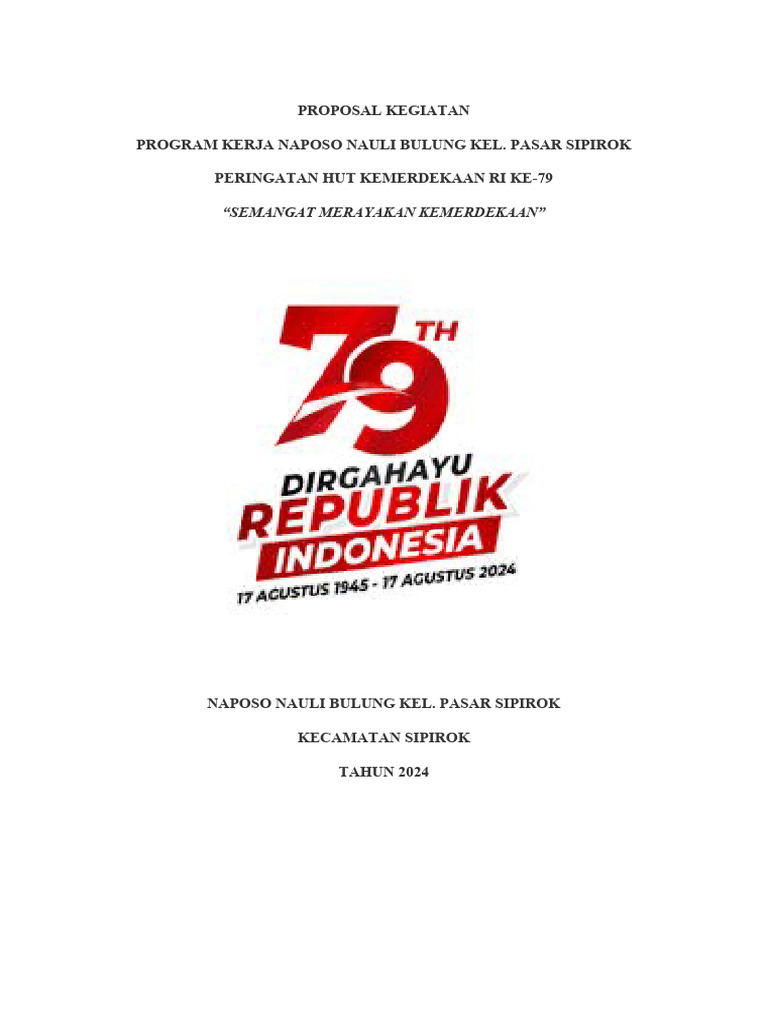 Contoh Proposal 17 Agustus 2024 Karang Taruna | PDF