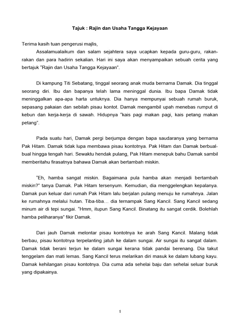 Usaha dan Kejayaan Damak di SK Parit Nawi | PDF