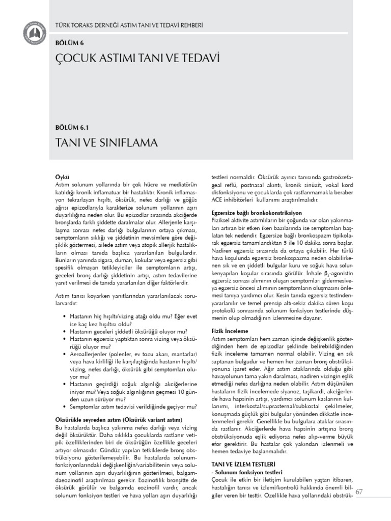 Astim Tani Tedavi̇ | PDF