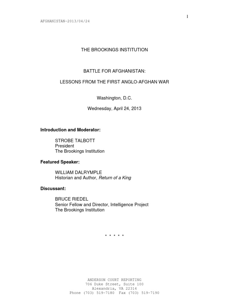 Dalrymple Afghanistan Transcript | PDF | Afghanistan | Kandahar