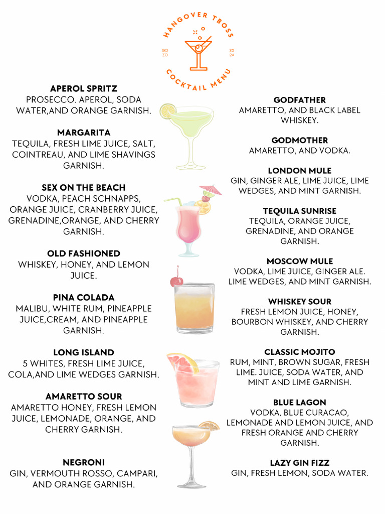 Cocktail Menu 2024 | PDF