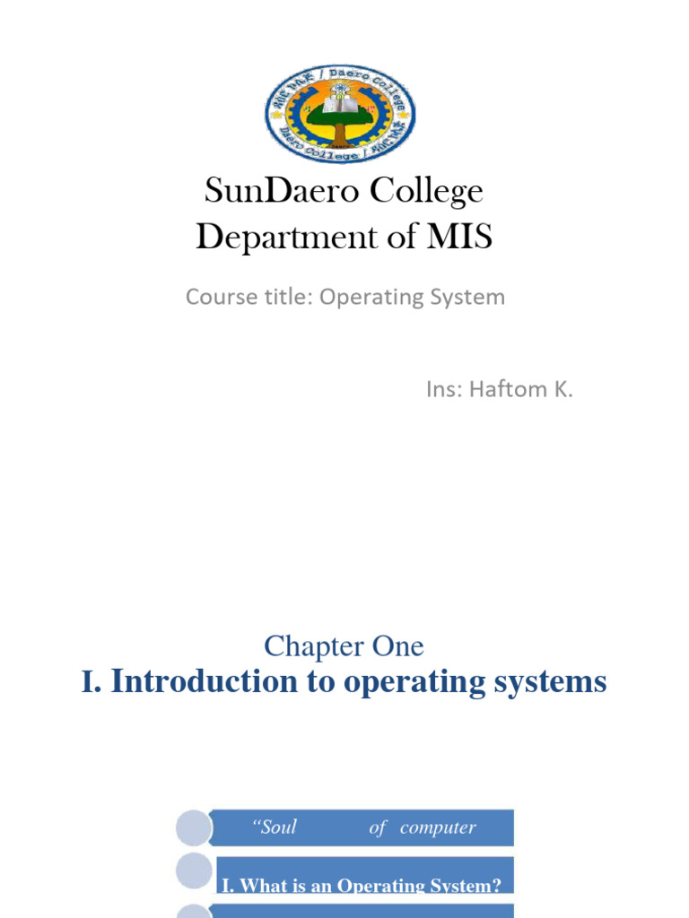 Chapter-1 Operating System MIS 3rd Regular | PDF | Operating System ... Chapter-1 Operating System MIS 3rd Regular | PDF | Operating System ...