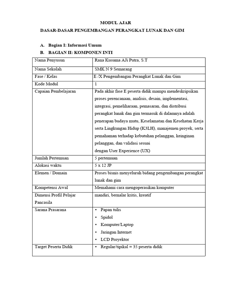 Modul Ajar PPLG | PDF | Seni | Komputer