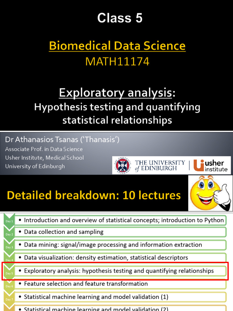 Biological Data Science Lecture5 | PDF | Statistics | Hypothesis